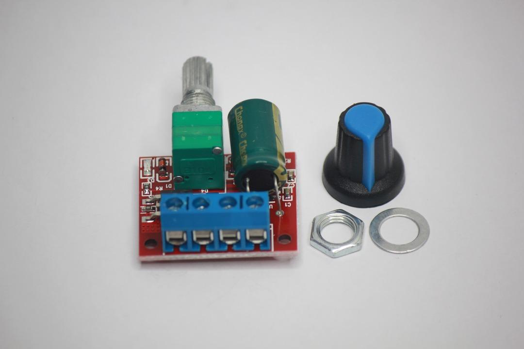 DC MOTOR SPEED CONTROLLER MODULE, 5A 90W 4.5V-35V, ADJUSTABLE SPEED ...
