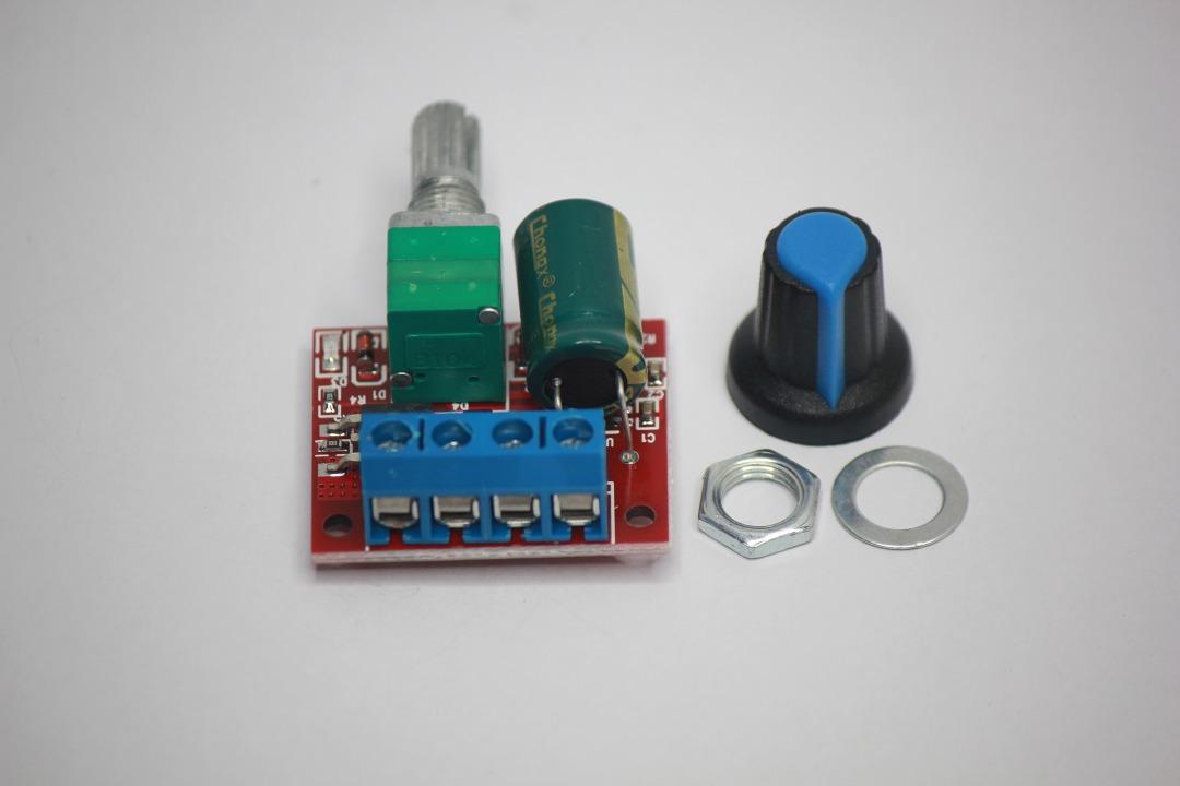 DC MOTOR SPEED CONTROLLER MODULE, 5A 90W 4.5V-35V, ADJUSTABLE SPEED ...