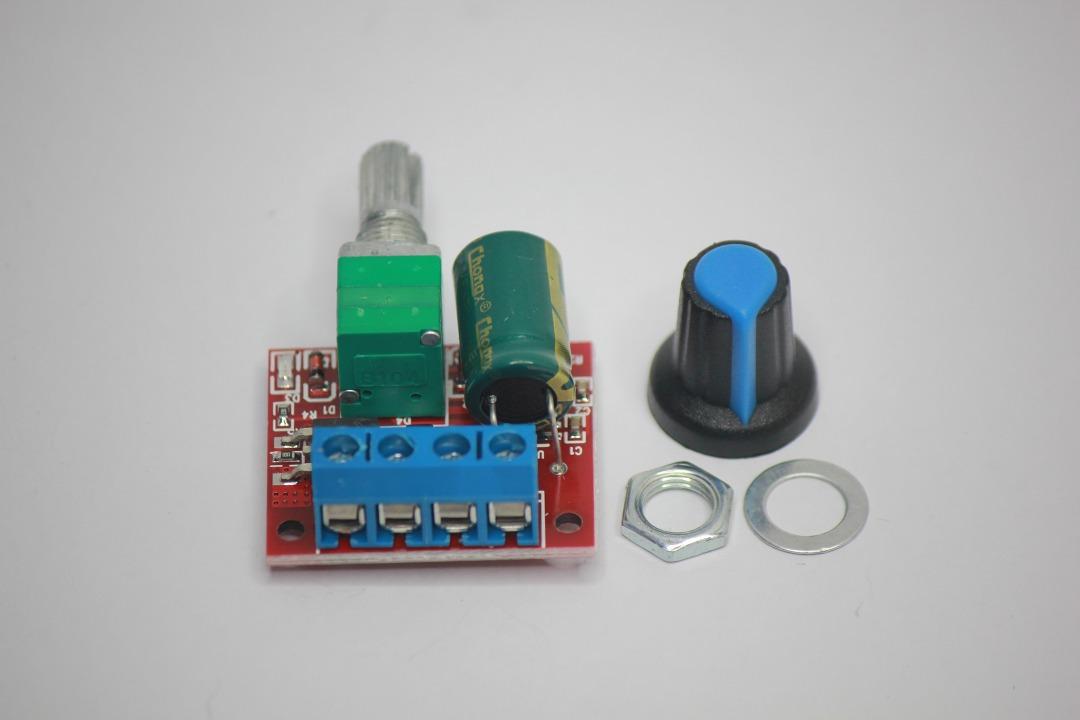 DC MOTOR SPEED CONTROLLER MODULE, 5A 90W 4.5V-35V, ADJUSTABLE SPEED ...