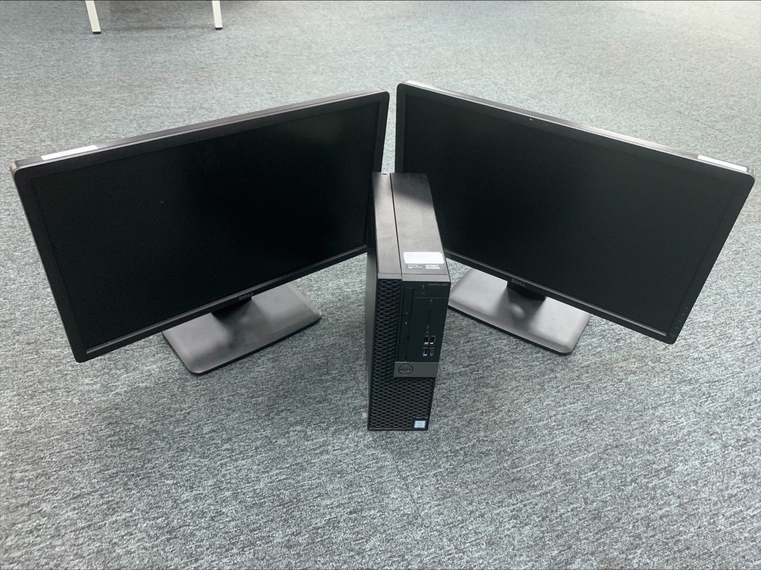 Dell OptiPlex 5060 SFF Computer Set with two (2) 23inch Monitor Screen ...