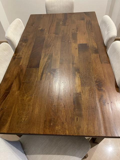 DINING SET -- six Jimmy Possum chairs and solid wood table from ...