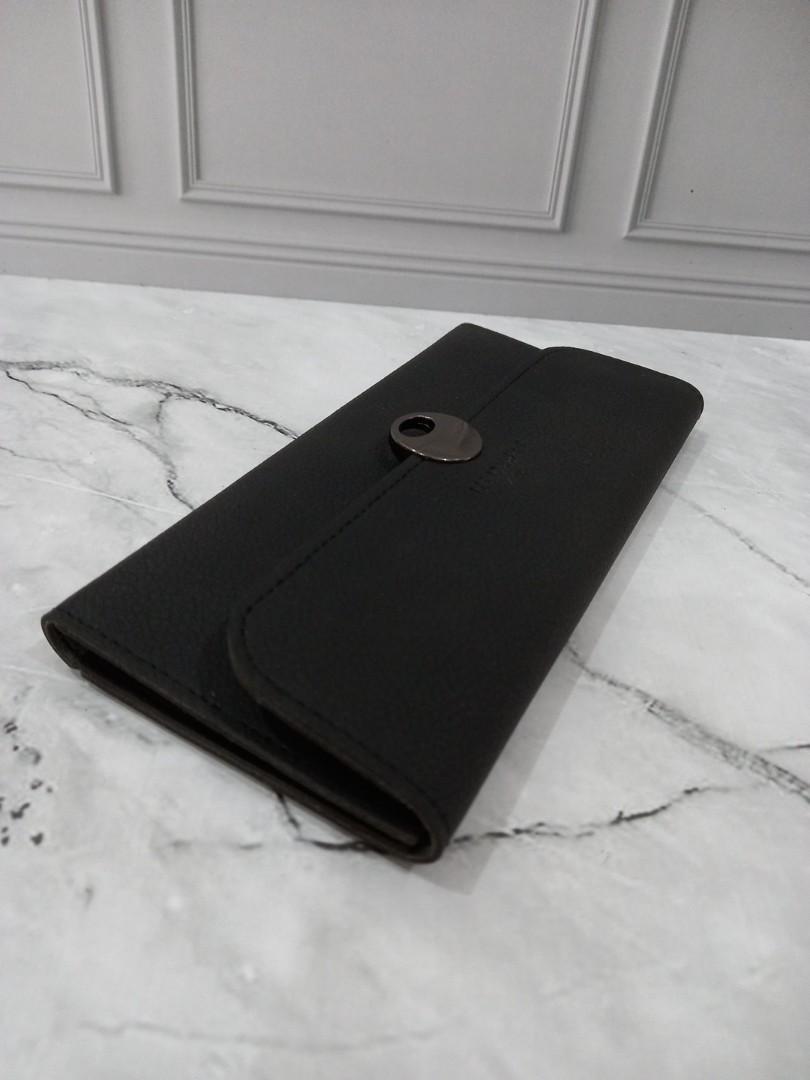 Dompet lipat 3 Francesti original black and marroon, Fesyen Wanita, Tas ...