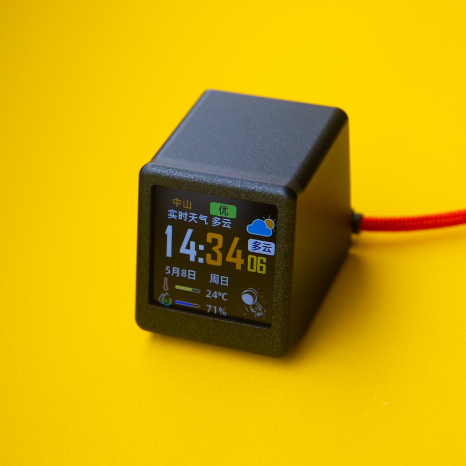 [ENGLISH] Mini TV Desktop Gadget Wifi clock time date weather custom ...