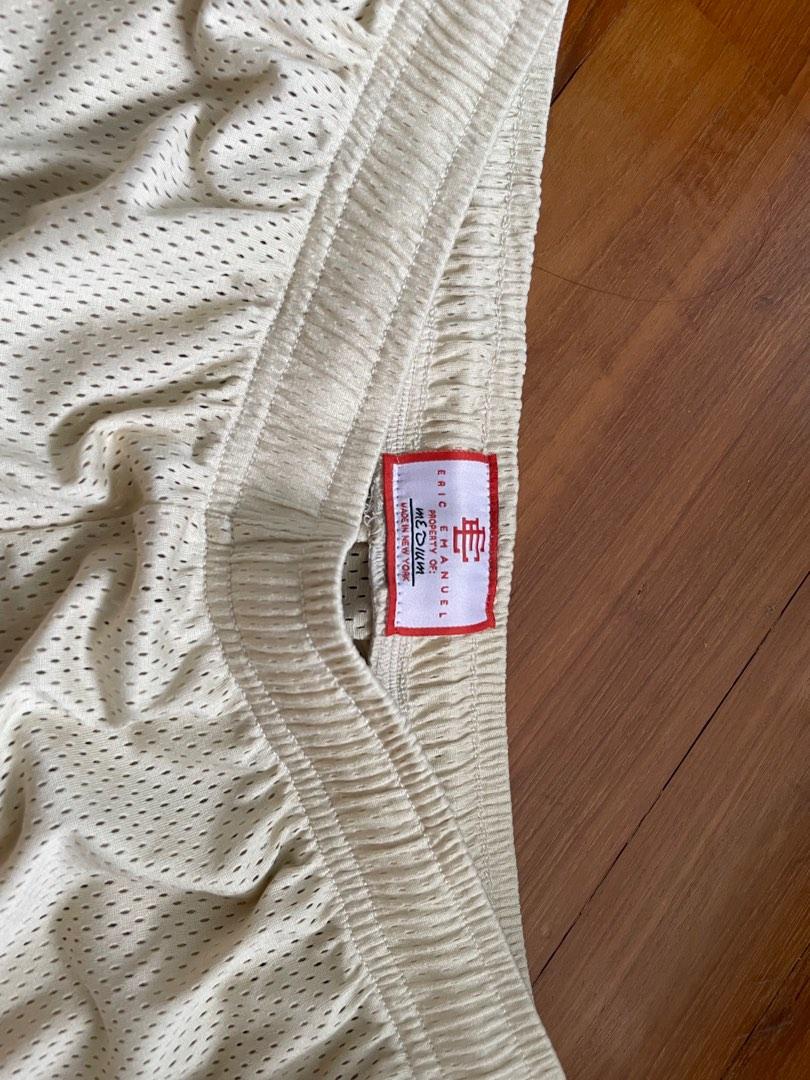 Eric Emmanuel Cream basketball mesh shorts, Men's Fashion, Bottoms ...
