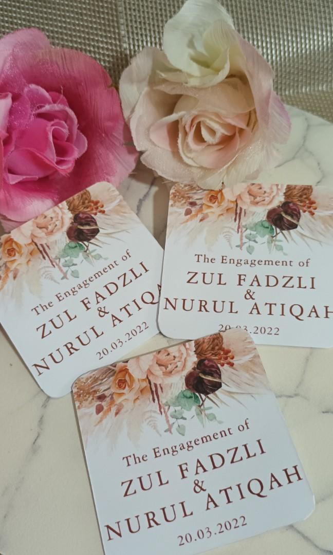 NEW DESIGN Favor Tags / Bunga Rampai / Gubahan Hantaran Dulang Gift ...