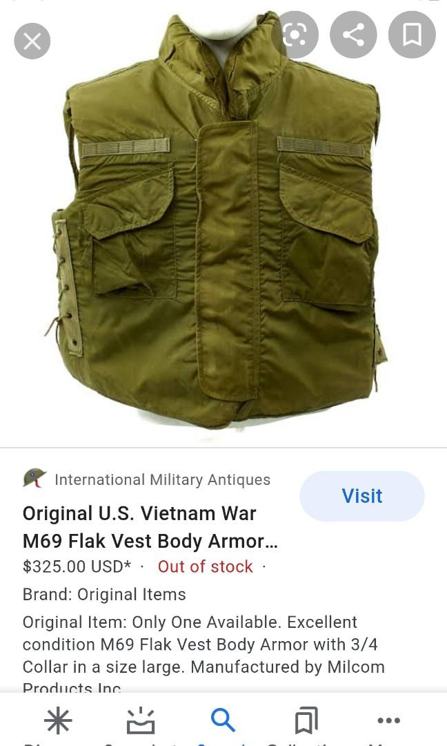 M69 Flak Vest body armour, Sports Equipment, Other Sports Equipment and ...