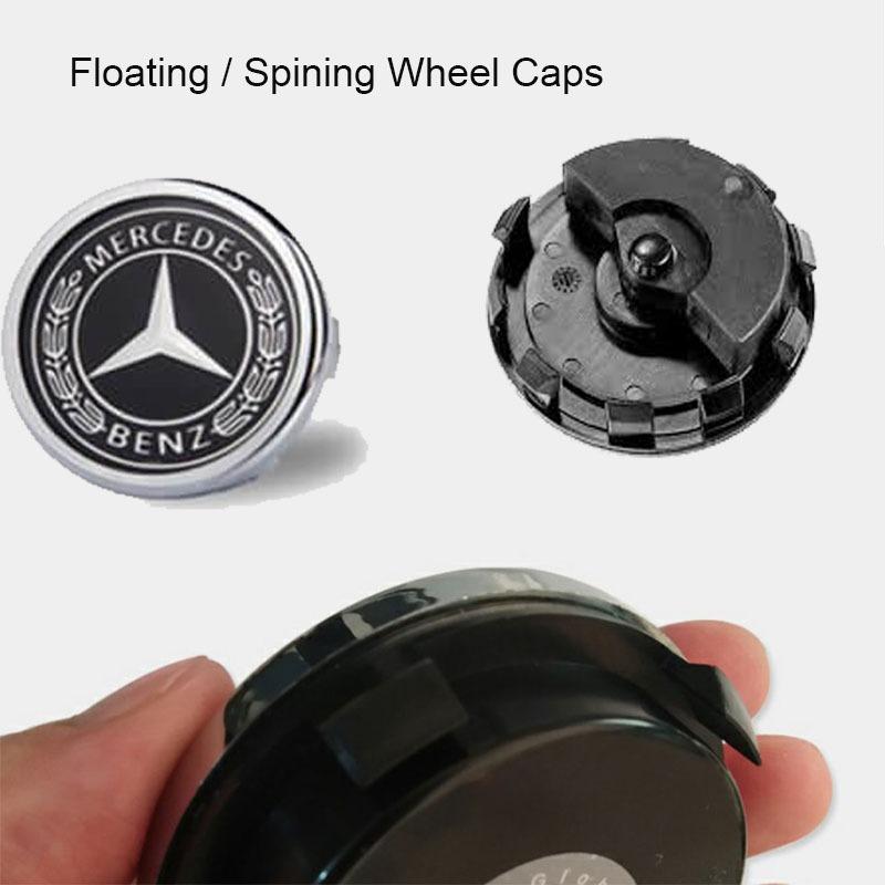 Floating Mercedes Wheels Caps like a Rolls Royce!, Car Accessories ...