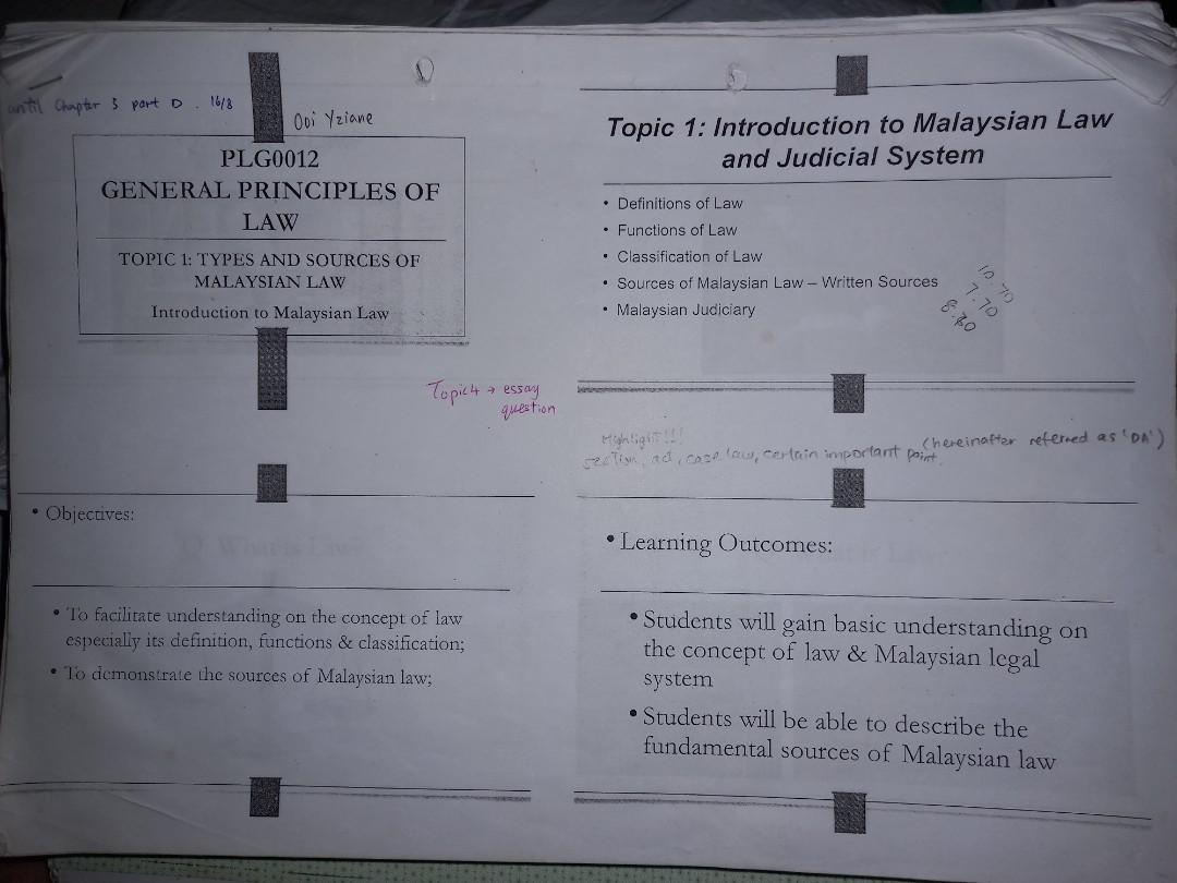 Foundation in Law Textbooks, Notes, Slides, Tutorials & Past Year ...