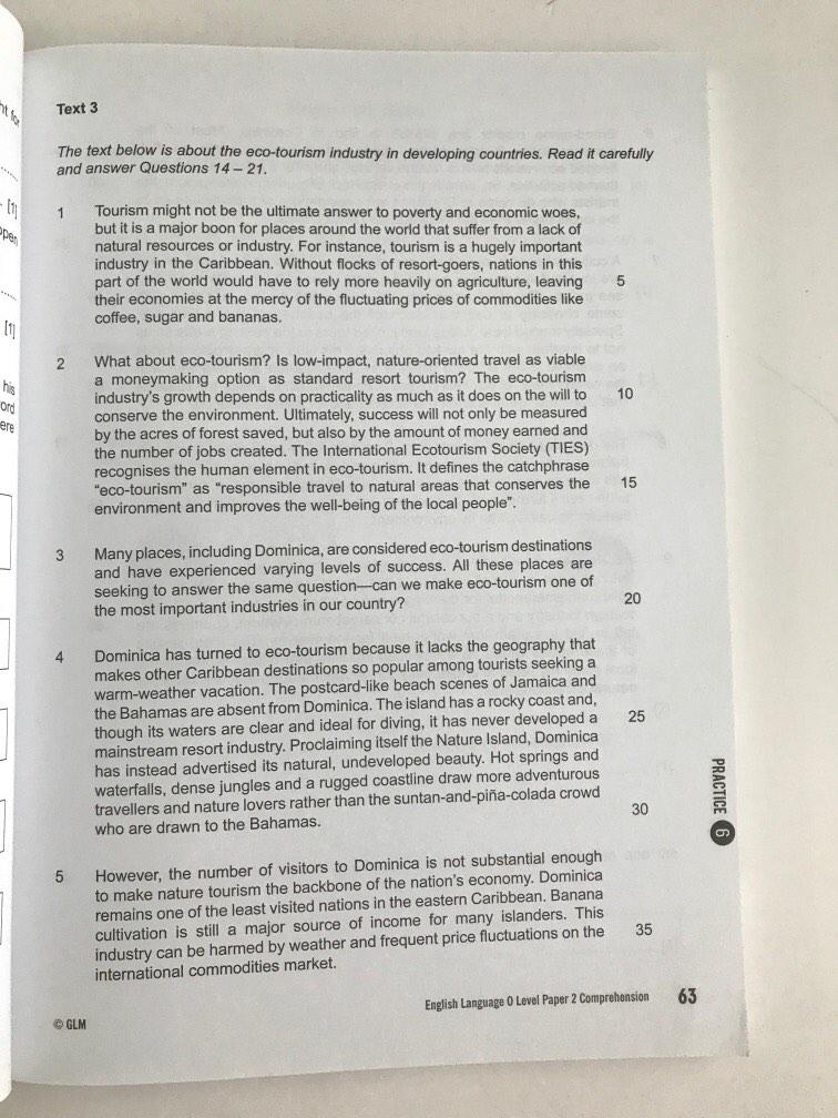 GLM Syllabus 1128 English O Levels Paper 2 Comprehension, Hobbies ... GLM Syllabus 1128 English O Levels Paper 2 Comprehension, Hobbies ...