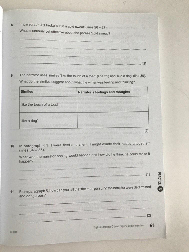GLM Syllabus 1128 English O Levels Paper 2 Comprehension, Hobbies ... GLM Syllabus 1128 English O Levels Paper 2 Comprehension, Hobbies ...