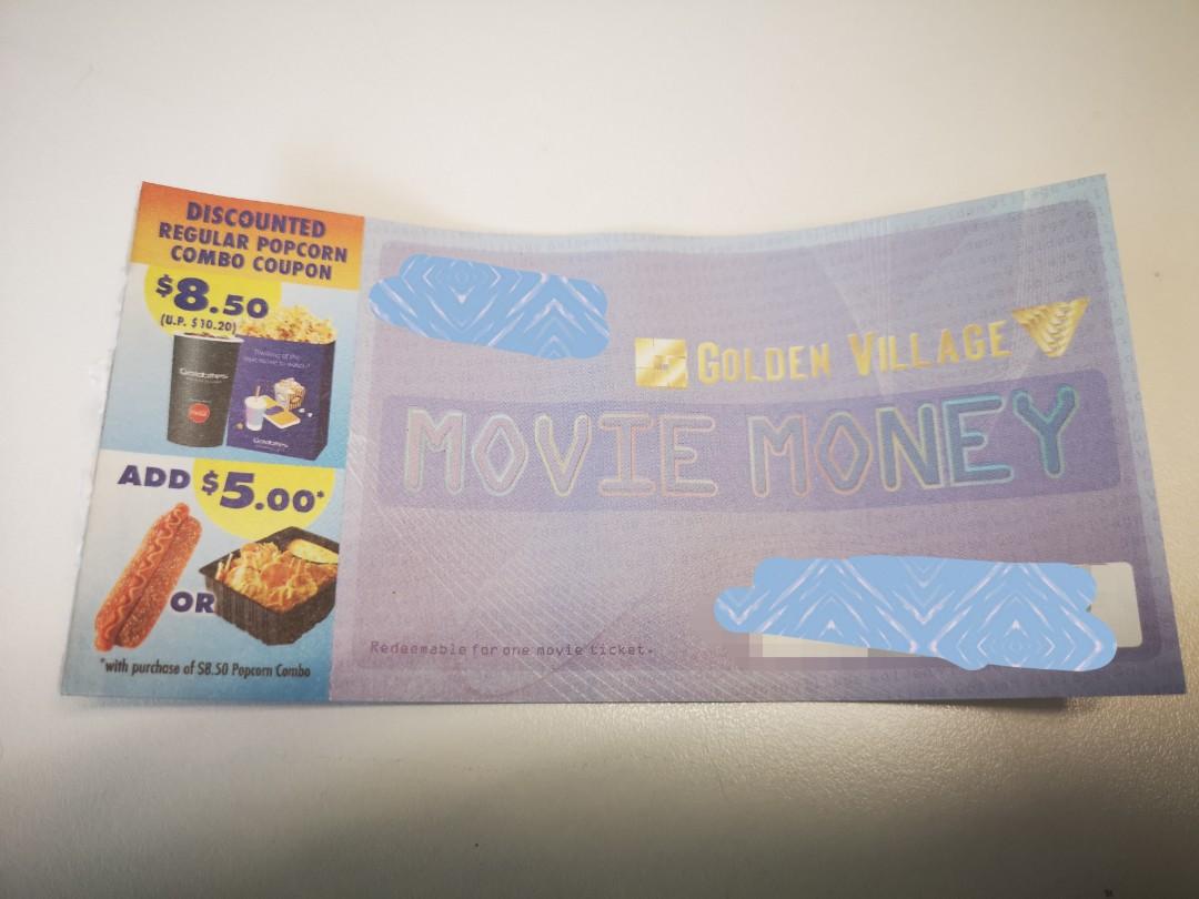 Golden village movie ticket, Tickets & Vouchers, Vouchers on Carousell
