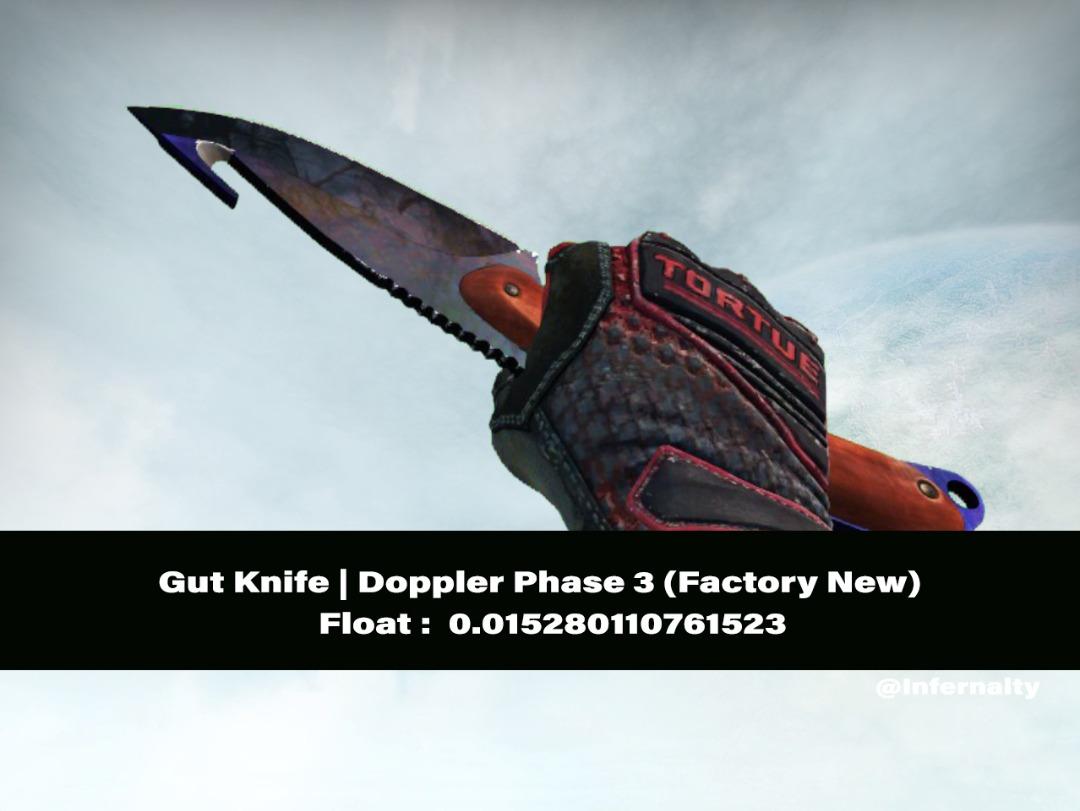 Gut Knife Doppler Phase 3 FN CSGO SKINS KNIVES, Video Gaming, Gaming ...