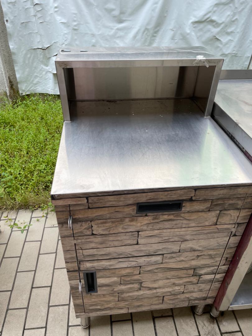 Hawker/foodstall stainless steel stove table, cupboards, table,rack ...