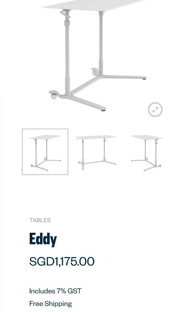 Haworth Eddy Adjustable Height Table, Furniture & Home Living ...