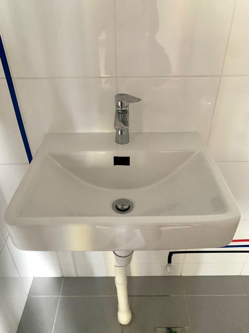 HDB BTO Standard Stainless Steel Tap and Shower set, Furniture & Home ...