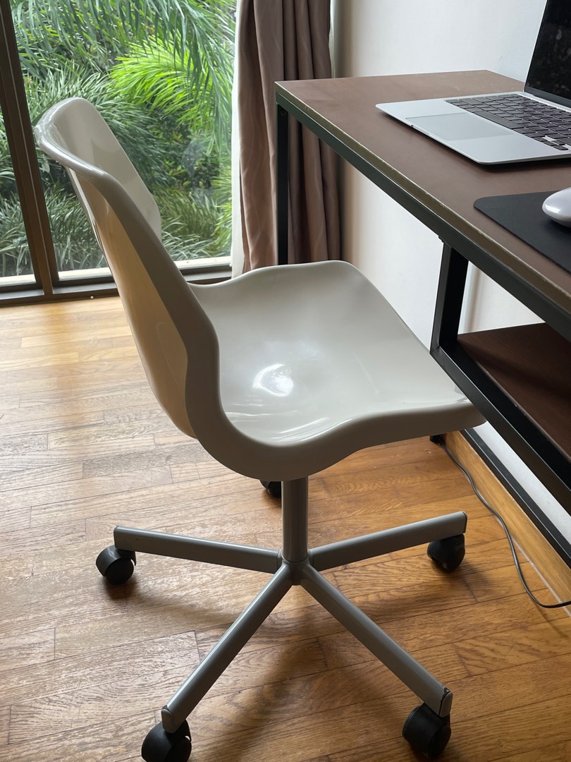 IKEA White classic office chair, Furniture & Home Living, Furniture ...