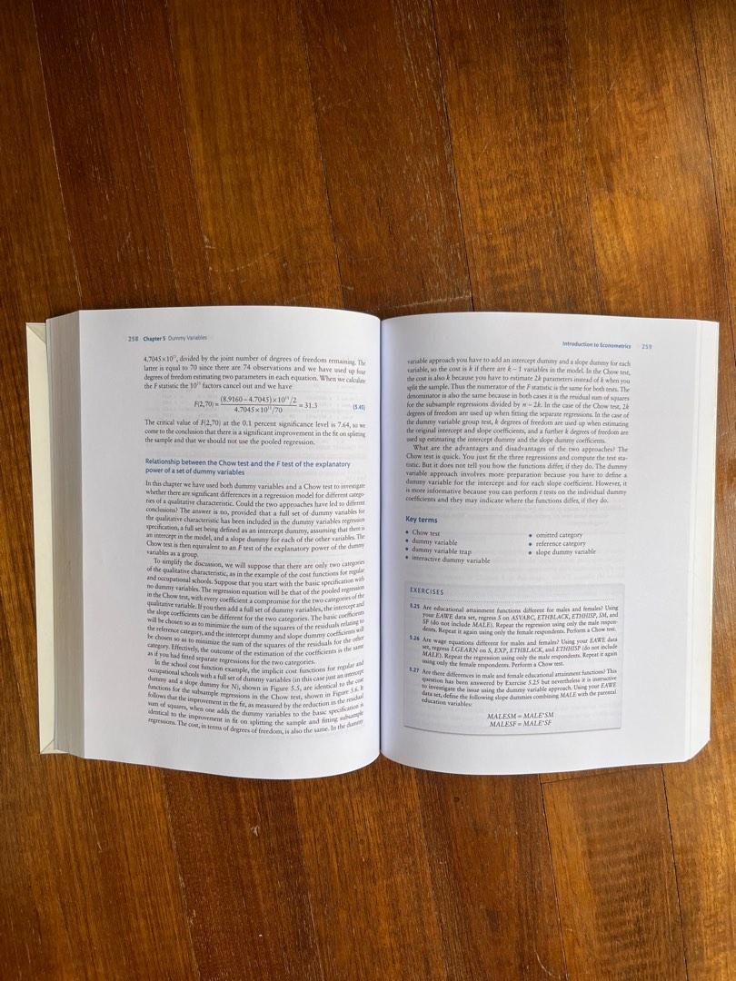 Introduction To Econometrics 5th Edition Christopher Dougherty