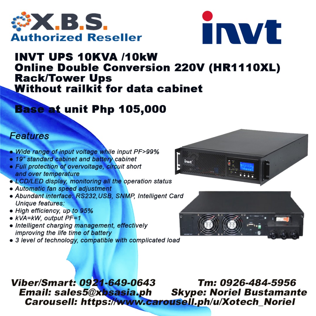 INVT UPS 10KVA /10kW Online Double Conversion, Computers & Tech, Office ...