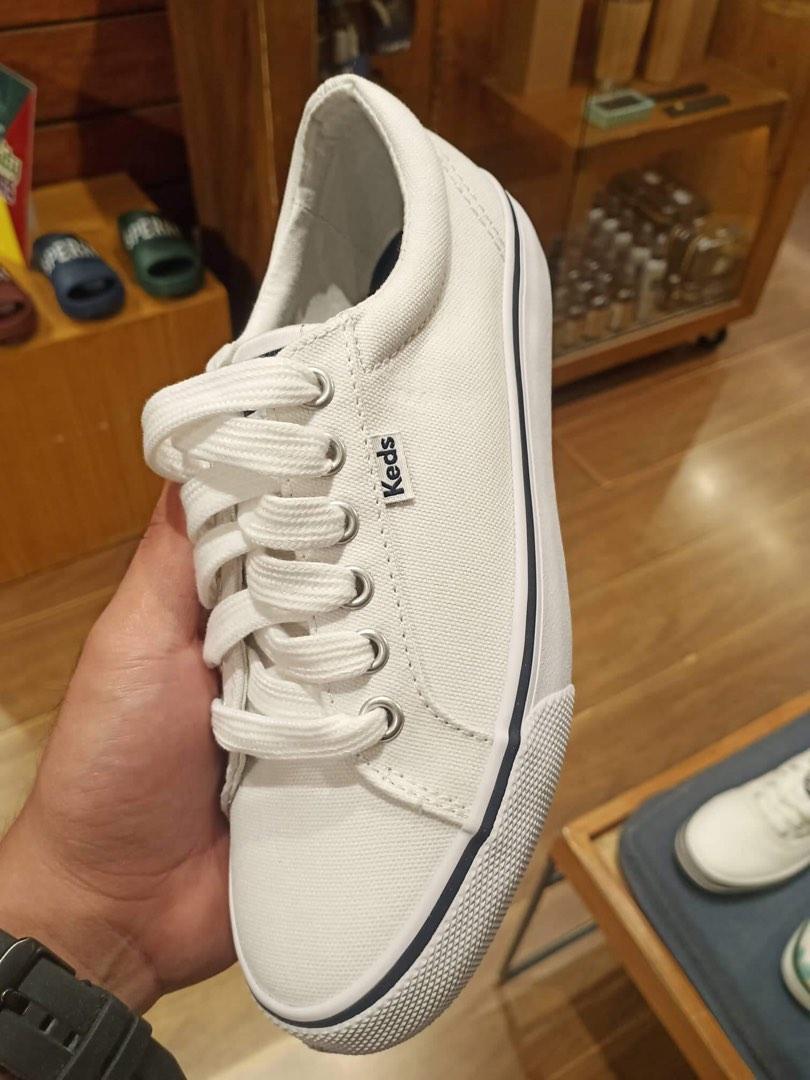 Keds Jumpkick canvas white/navy str, Women's Fashion, Footwear ...