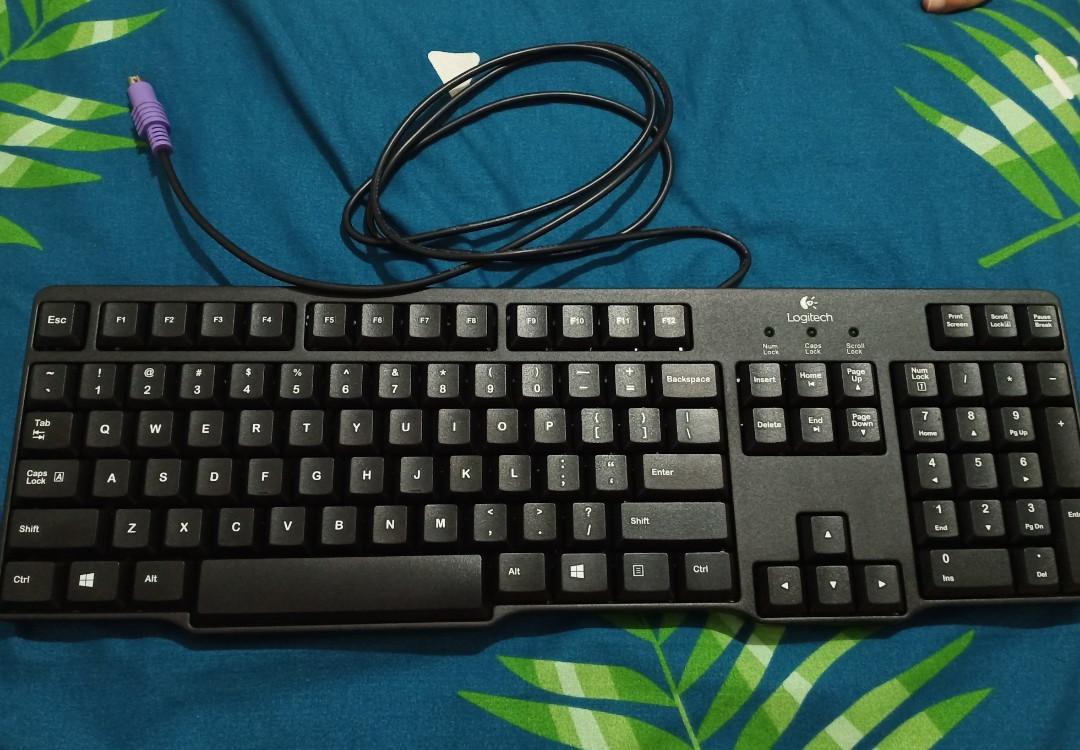 Keyboard Logitech mk100 classic desktop, Elektronik, Bagian Komputer ...