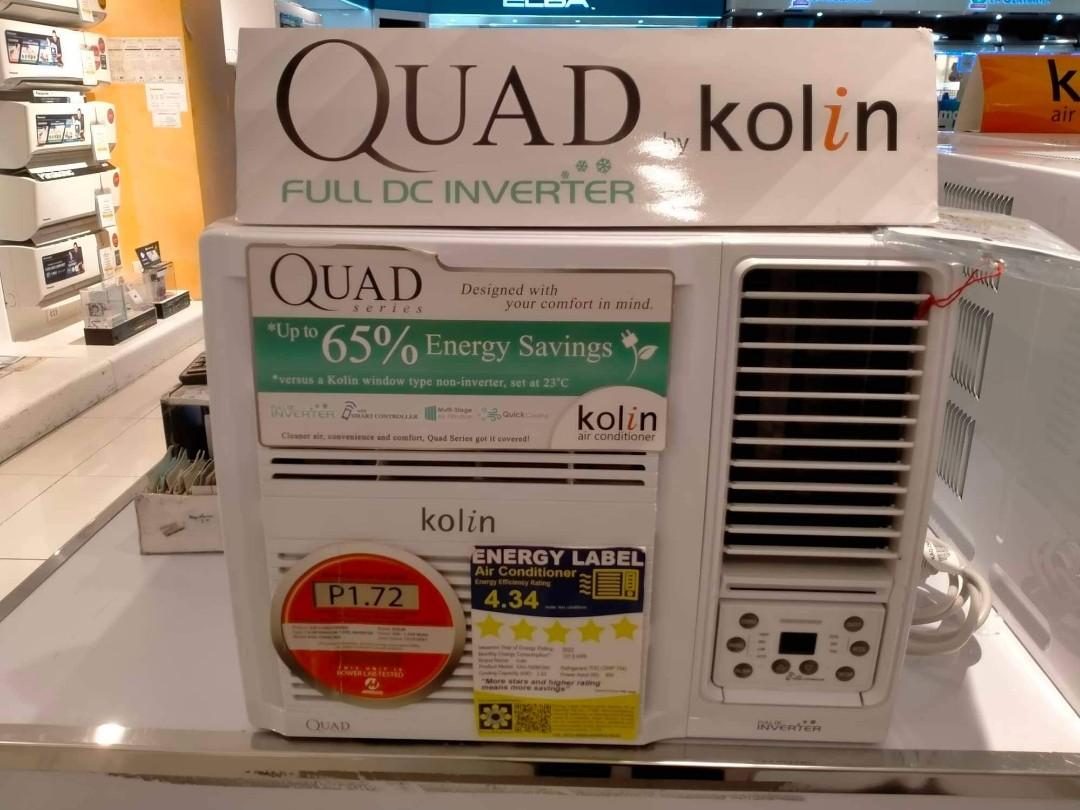 KOLIN QUAD SERIES FULL DC INVERTER WINDOW TYPE, TV & Home Appliances ...