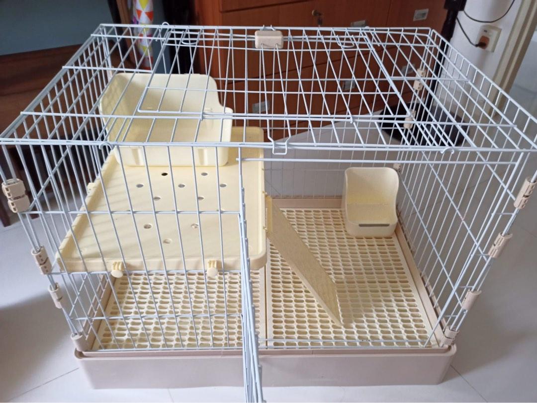 Large Double storey rabbit cage with wheels. , Pet Supplies, Homes ...