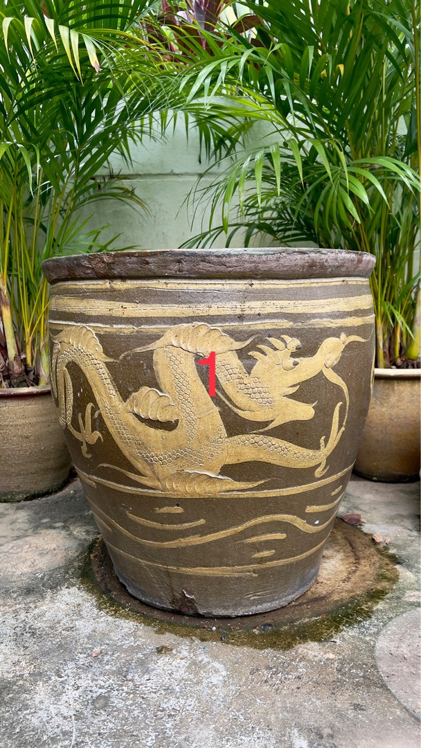Large Dragon Pots, Furniture & Home Living, Gardening, Pots & Planters ...