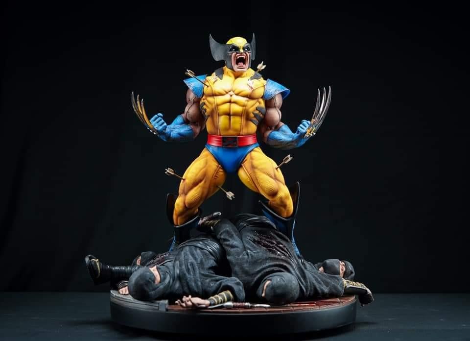 [LAST LEVEL] WOLVERINE Vs. NINJAS Statue, Hobbies & Toys, Toys & Games ...