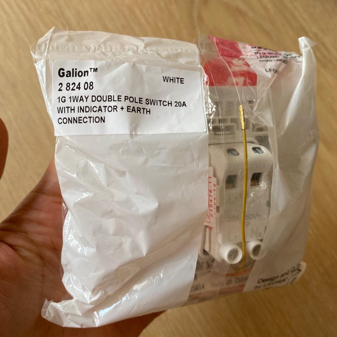 Legrand Galion 1G1W 20A oven switch white , Furniture & Home Living ...