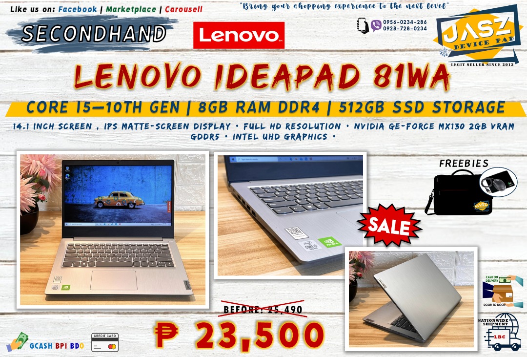 Lenovo Ideapad 3 14IML05 81WA i5-10th Gen 8GB RAM 512GB SSD 14.1 inch ...