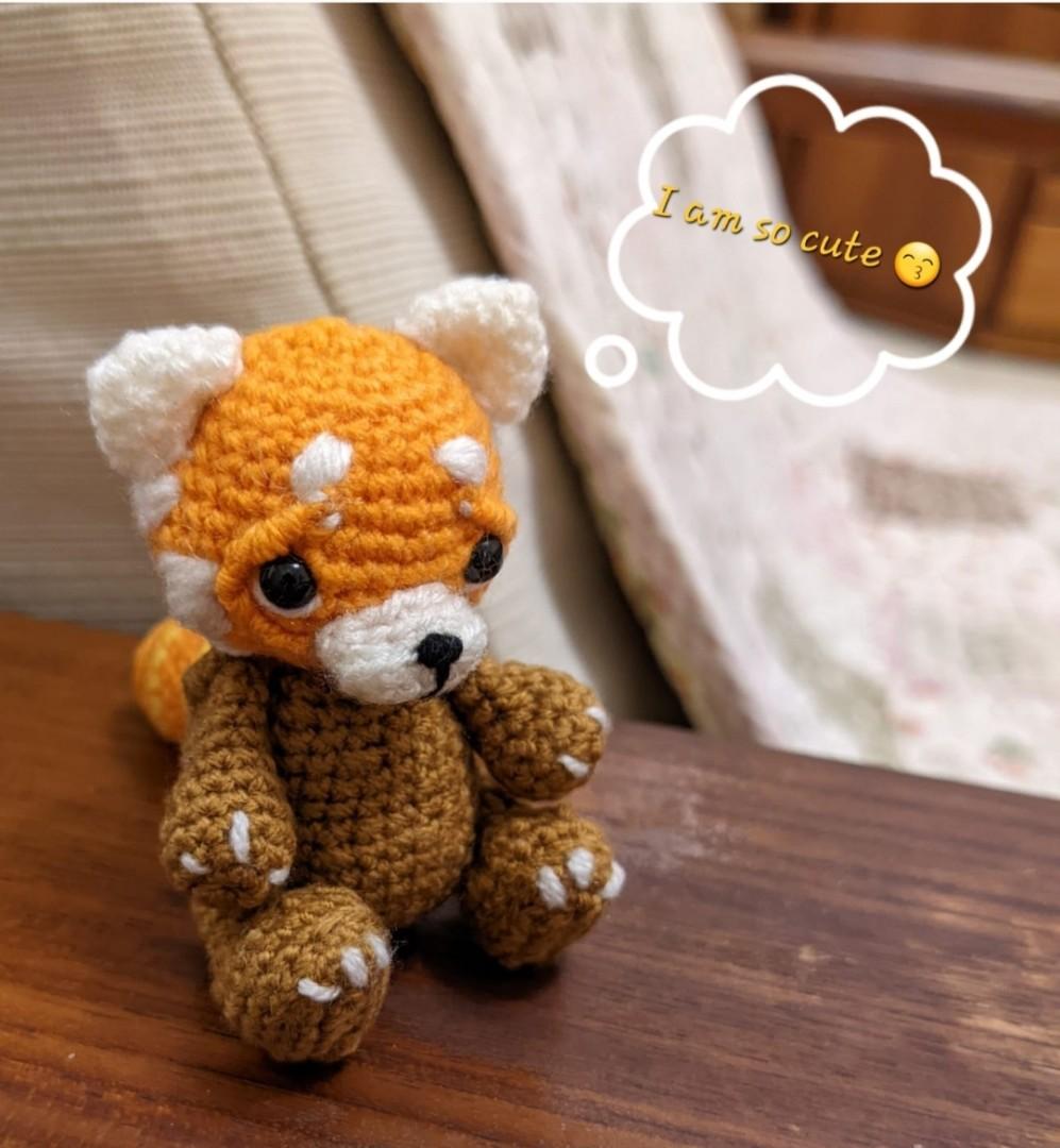 Little Cute Red Panda - Handmade Crochet, Hobbies & Toys, Stationery ...