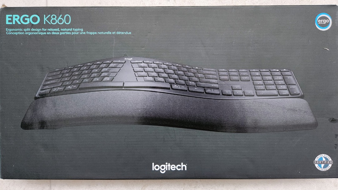 Logitech ERGO K860 Wireless Ergonomic Keyboard, Computers & Tech, Parts ...