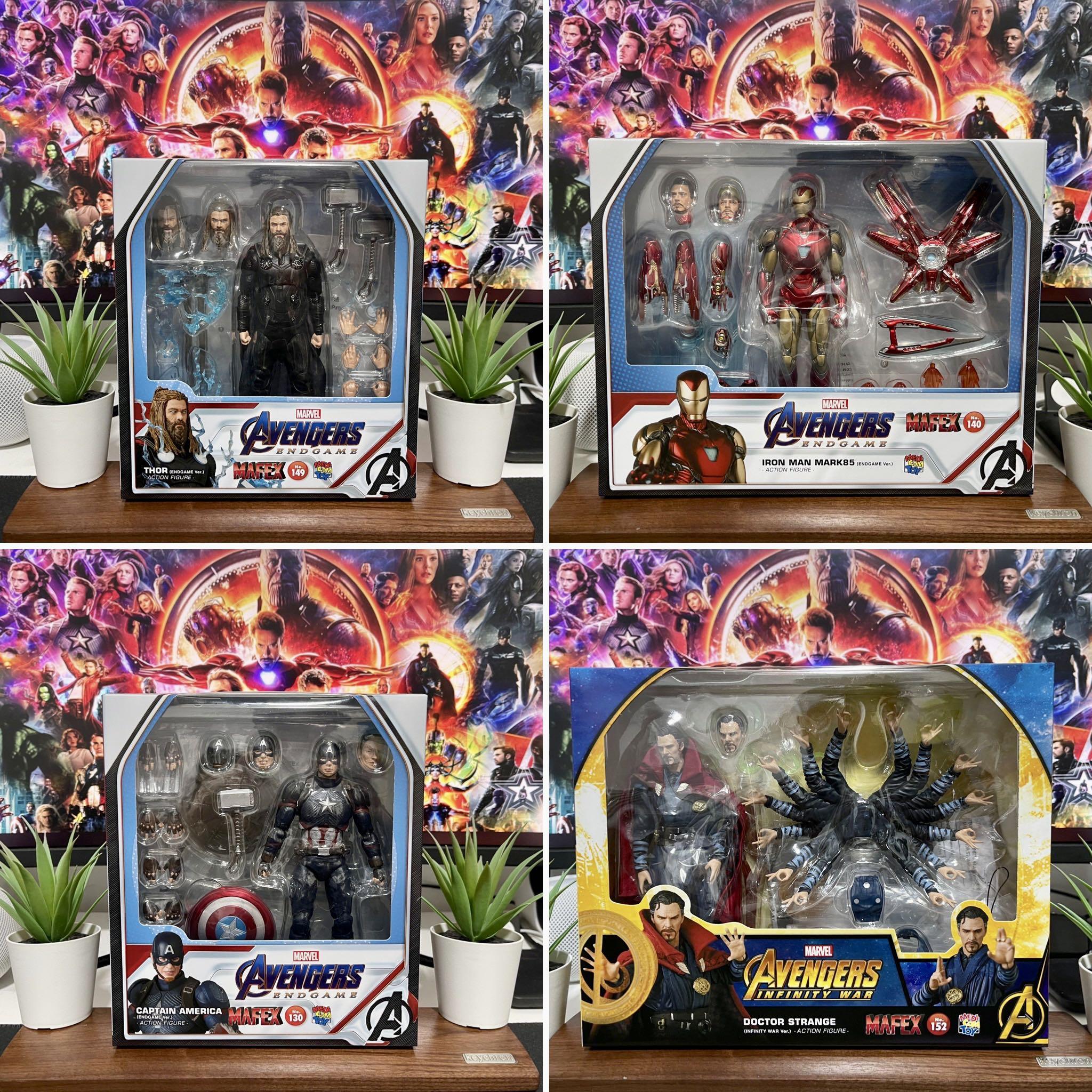 Mafex Iron Man Mark 85 & Mafex Captain America End Game & Mafex Thor ...