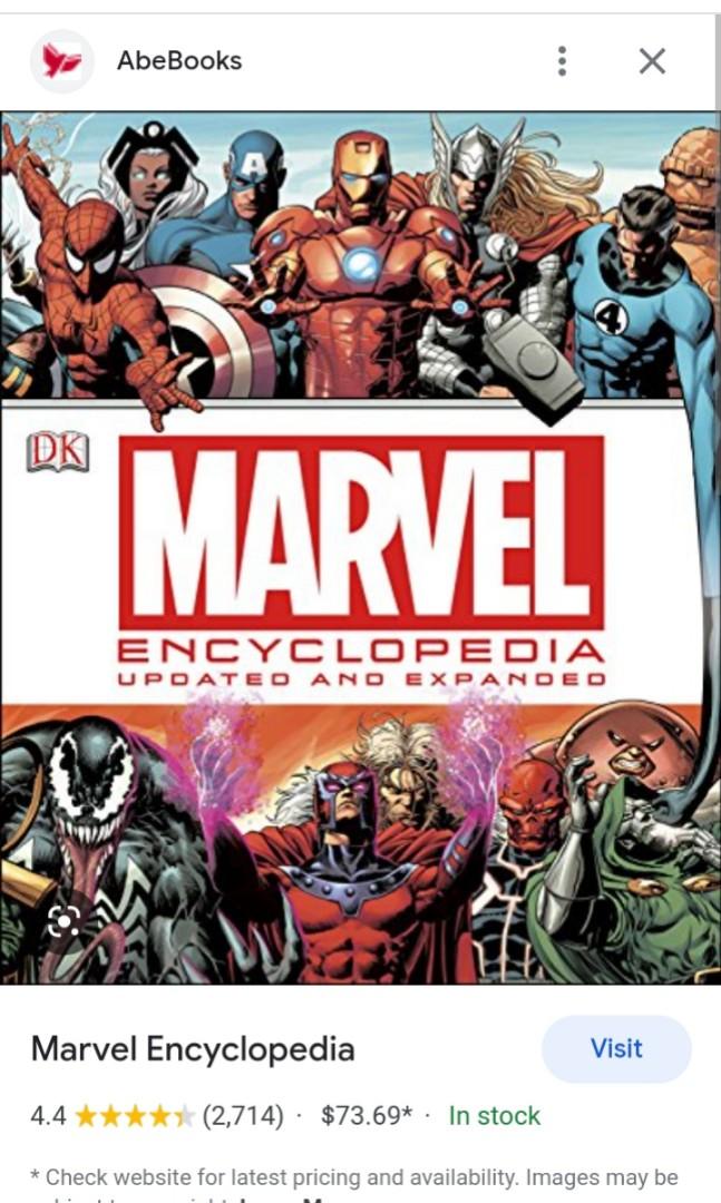 Marvel Encyclopedia Updated and Expanded 2017 version, Hobbies & Toys, Books & Magazines, Comics ...