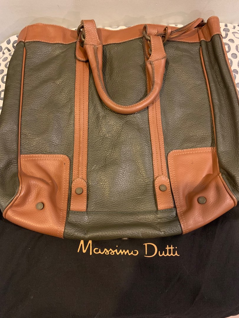 Massimo Dutti 100% Pure Cowhide Leather Bag (100%Authentic), Luxury ...