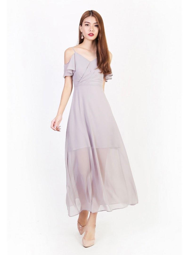 MGP Label Antares Maxi Dress In Grey, Women's Fashion, Dresses & Sets ...
