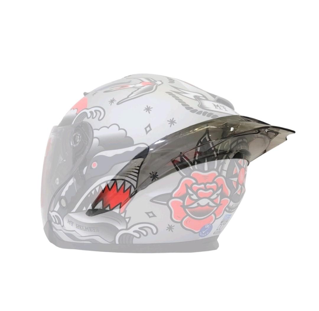 MT Helmet Avenue SV Spoiler (Light Smoke), Motorcycles, Motorcycle ...
