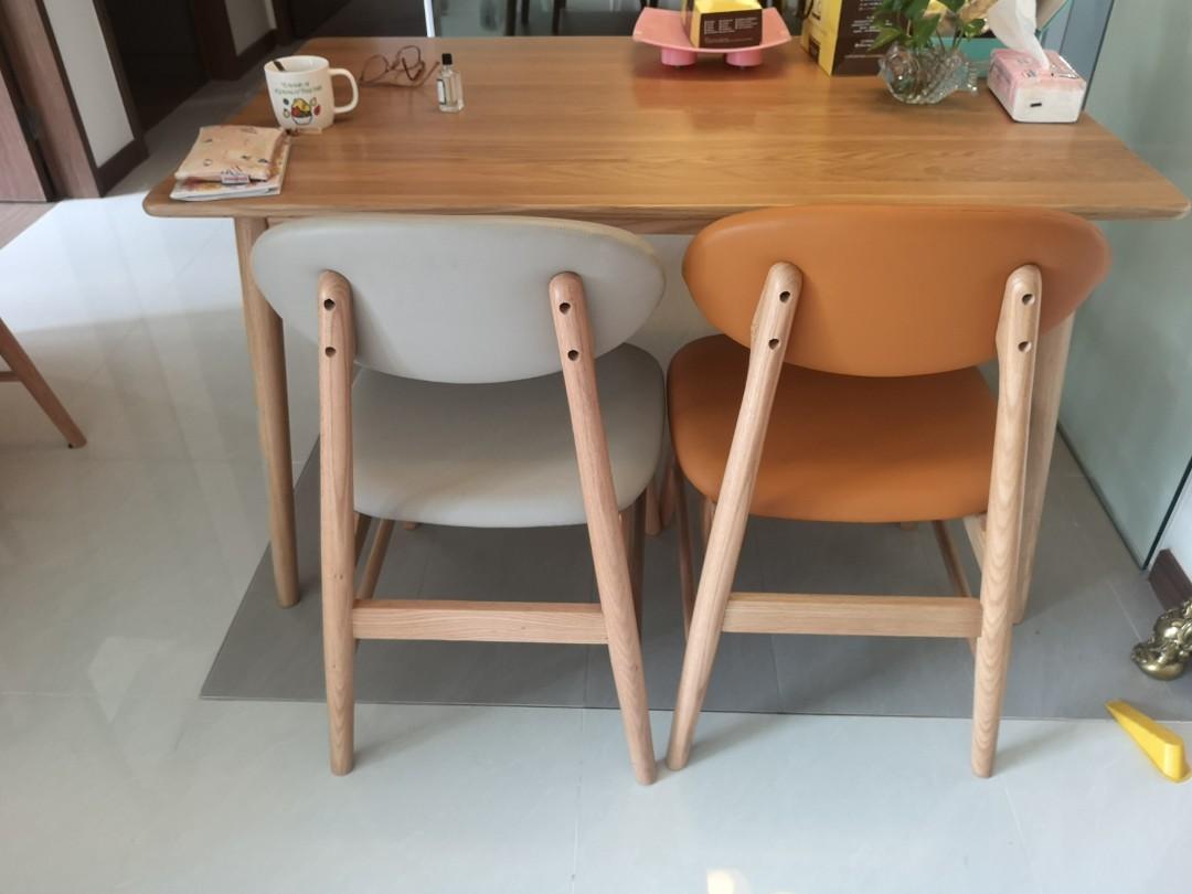 Muji Japandi style Dining Chair, Furniture & Home Living, Furniture ...
