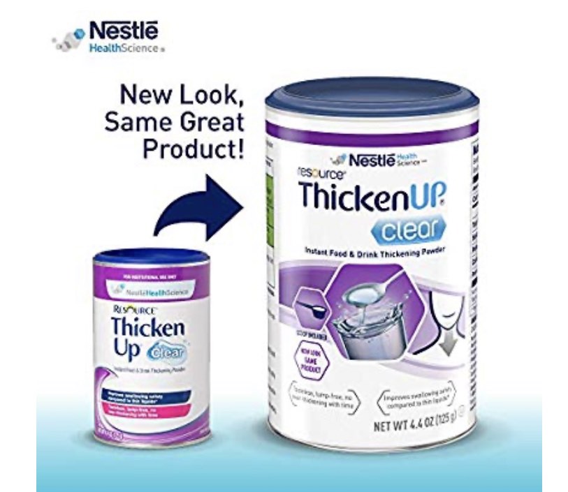 Nestle Thicken Up Resource Clear 4.4oz / 125g (Food Thickener), Health ...
