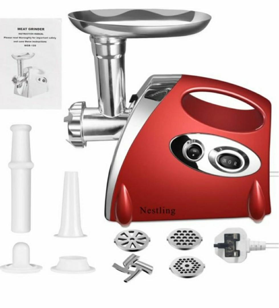 Nestling Electric Meat Mincer Grinder and Sausage Maker,Powerful 2800 ...