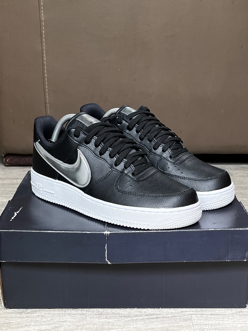 Nike Air Force 1 Oversized Swoosh size 9 Legit, Men's Fashion, Footwear ...