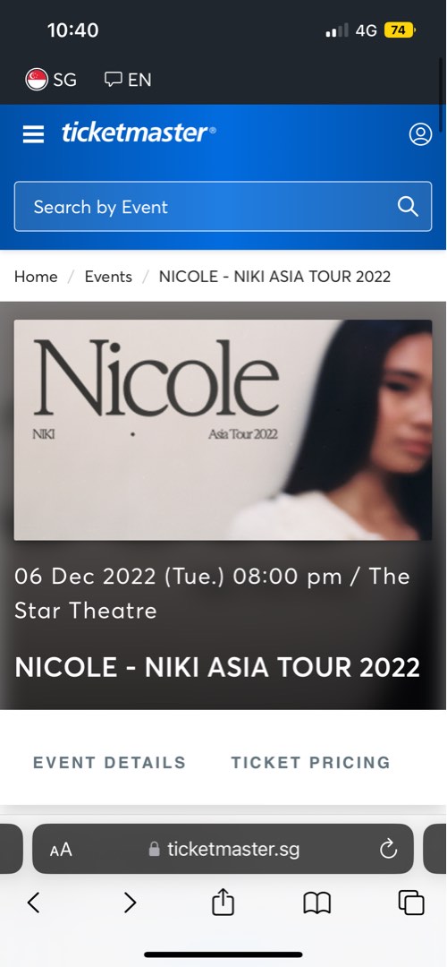 NIKI nicole tour x2 CAT 2 ticket, Tickets & Vouchers, Event Tickets on ...