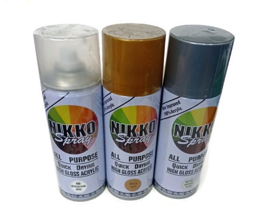 Nikko Metallic Finish (Gold, Silver, or Pearl White) Spray Paint Made ...