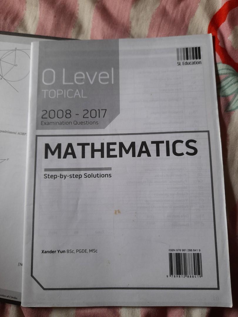 O Level Topical TYS Math (2008-2017), Hobbies & Toys, Books & Magazines ...