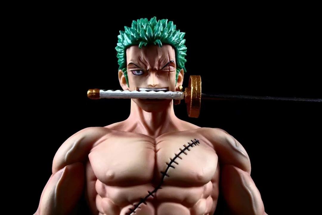 One Piece Roronoa Zoro action figure Four heads six knives double body ...