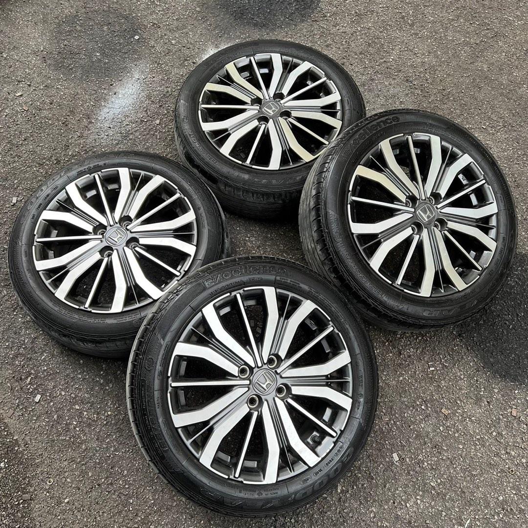 Original 16 inch sport rim Honda Jazz tyre 70%, Auto Accessories on ...