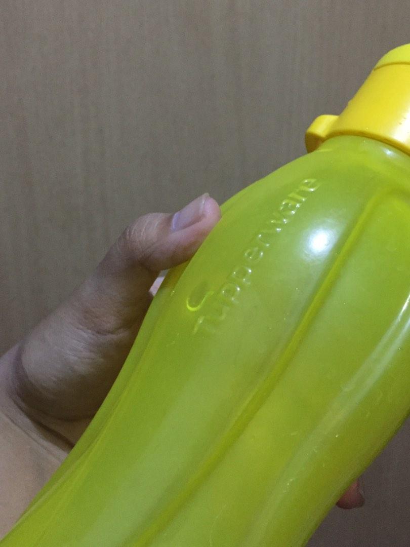 ORIGINAL yellow tupperware water bottle # slim handy aesthetic ...