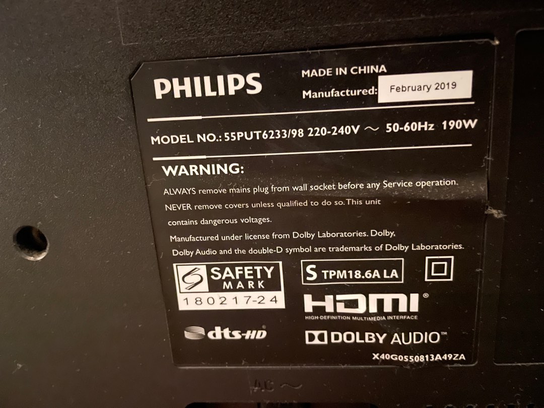Philips 55”, TV & Home Appliances, TV & Entertainment, TV on Carousell