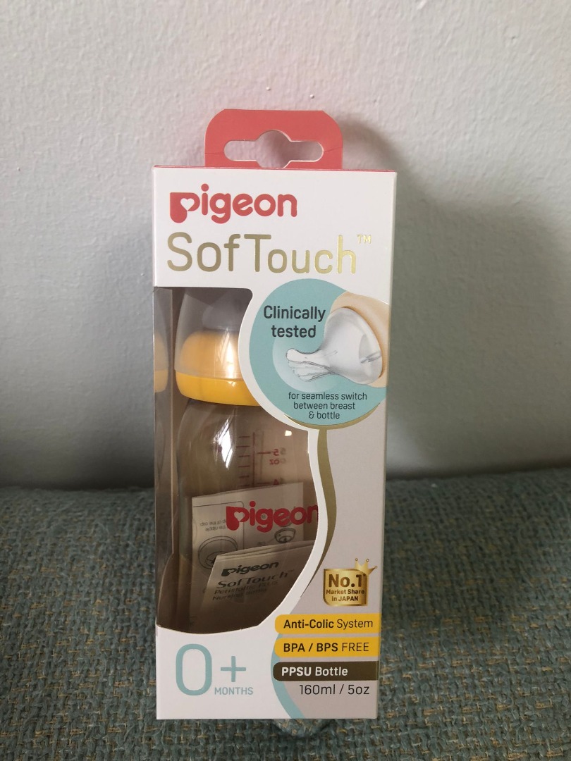 Pigeon SofTouch feeding bottle (for 0+ month baby), Babies & Kids ...