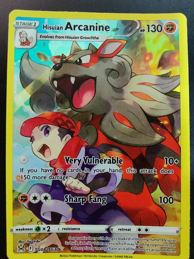 Pokemon TCG Card Hisuian Arcanine Trainer Gallery Holo Rare, Hobbies ...
